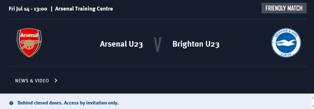 Arsenal set to give 1st teamers run out in U23 friendly | She Wore A ...