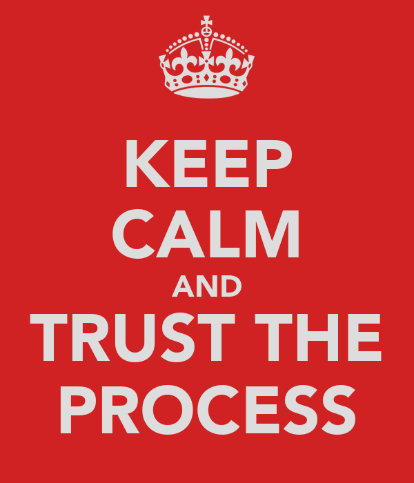 Keep calm and trust the process | She Wore A Yellow Ribbon