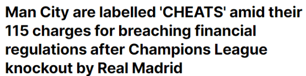 Manchester City right to issue cease and desist letters | She Wore A ...